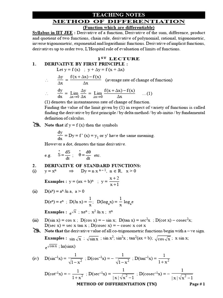 Mod (TN) - F | PDF | Derivative | Function (Mathematics)