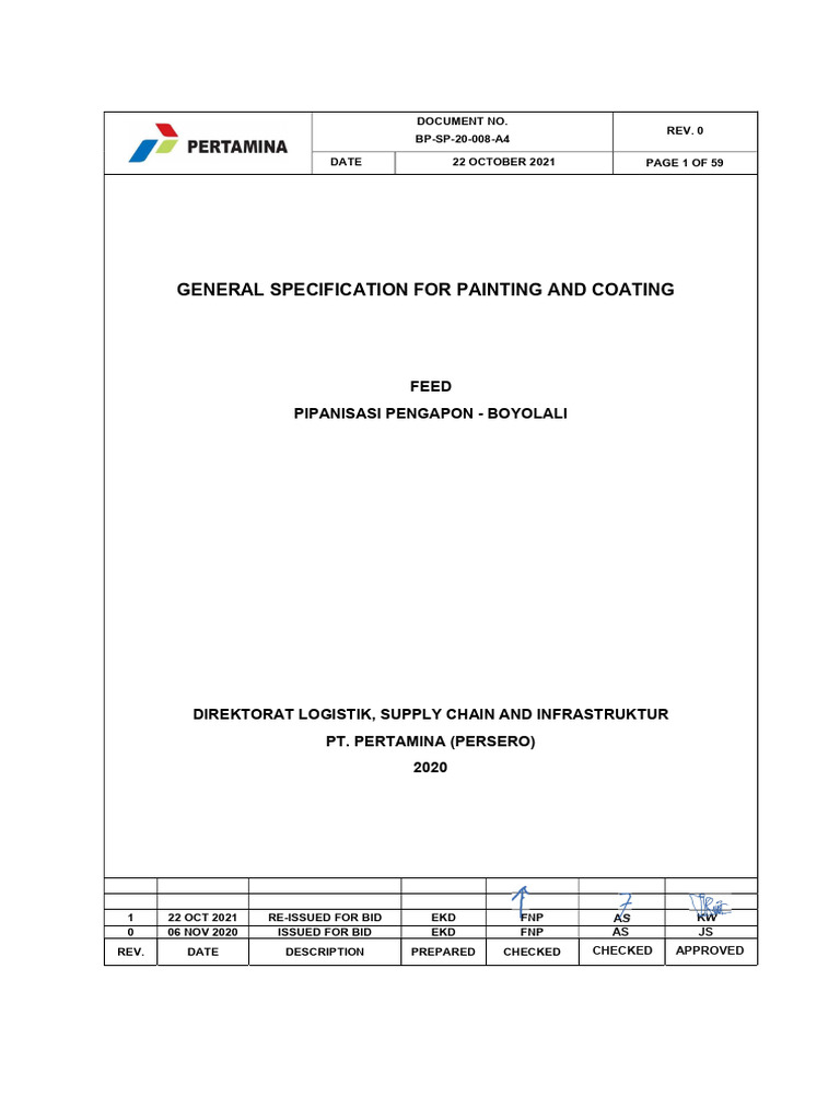 Painting and Coating Specification Guide | PDF | Paint | Epoxy