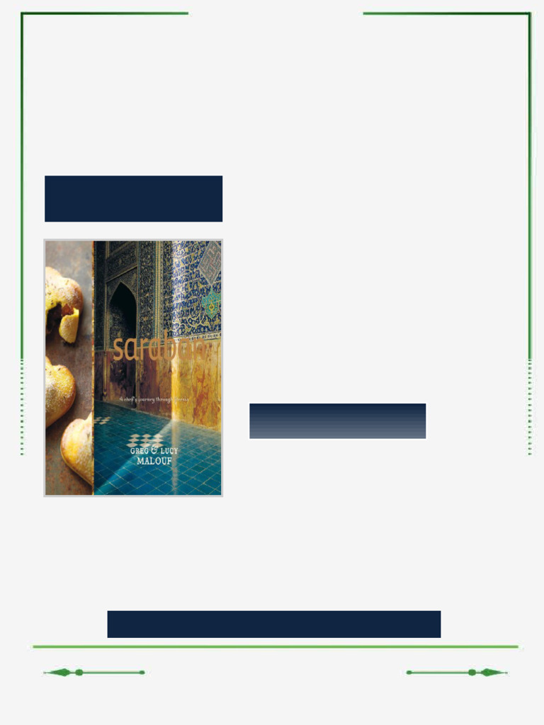Saraban A Chefs Journey Through Persia First Edition Greg Malouf Ebook ...