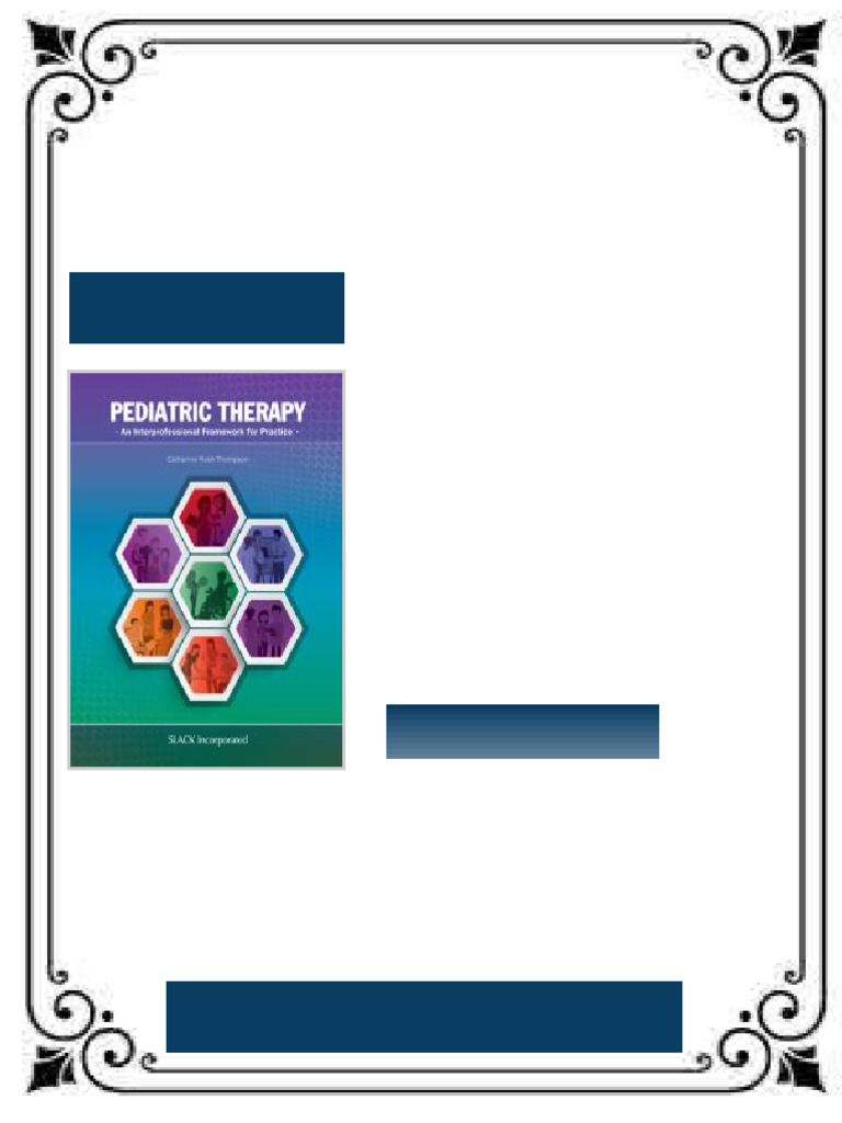 Pediatric Therapy An Interprofessional Framework for Practice 1st ...