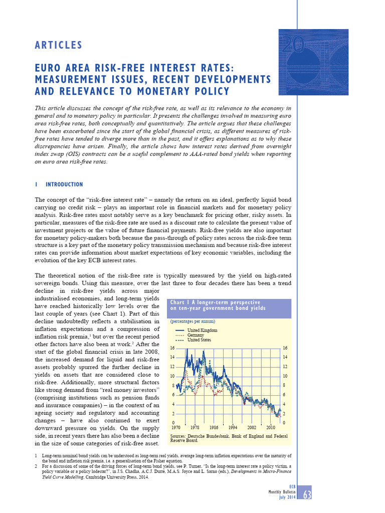 Euro Area Risk-Free Rates Analysis | PDF | Bonds (Finance) | Swap (Finance)
