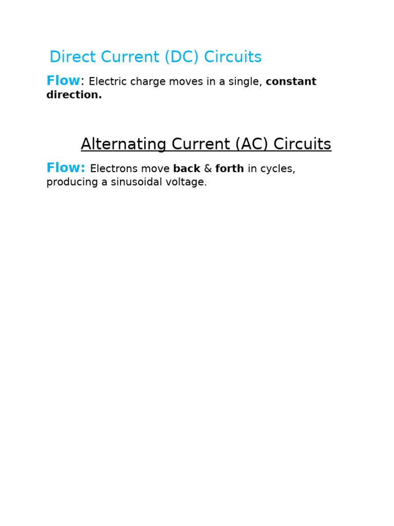 Direct Current | PDF