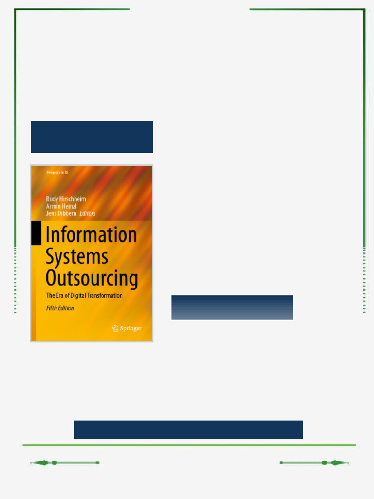Information Systems Outsourcing The Era of Digital Transformation Rudy ...