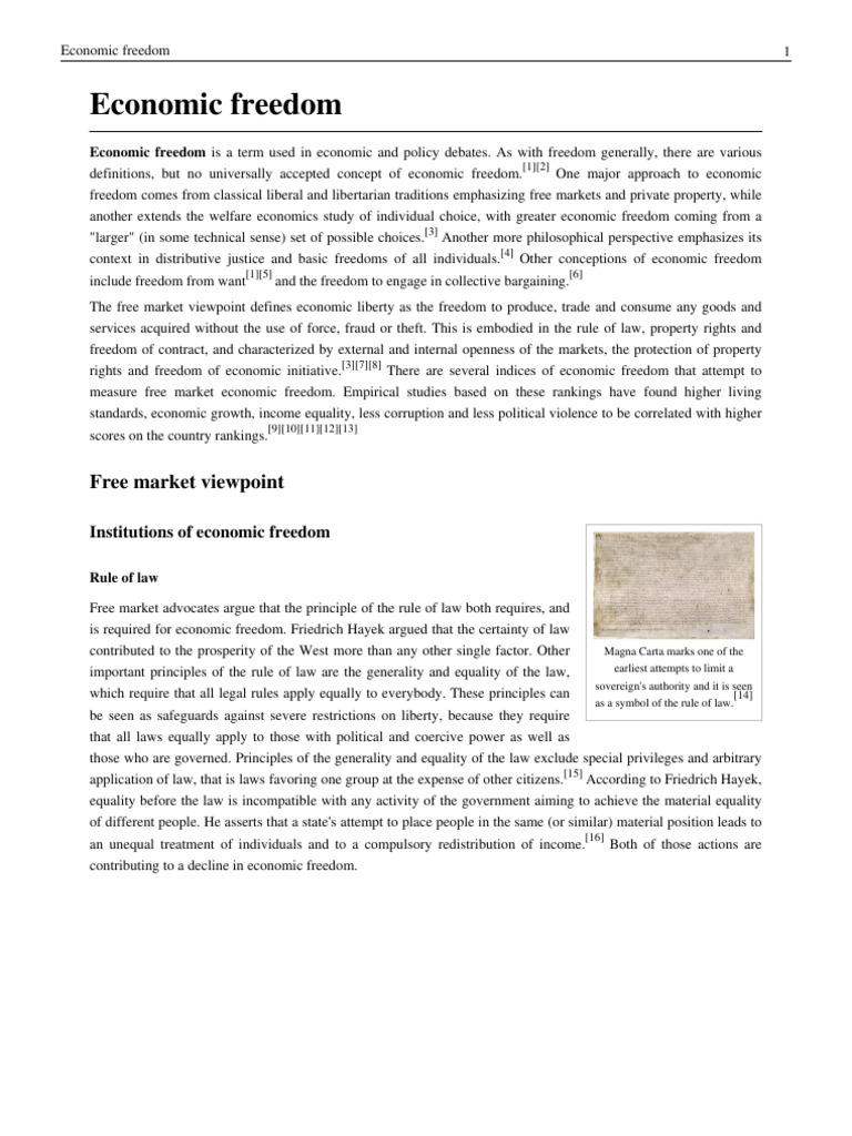 Understanding Economic Freedom Concepts | PDF | Economic Freedom ...