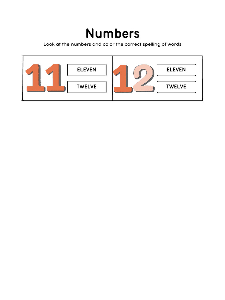 White Colorful Numbers Vocabulary Worksheet - 20251121 - 090008 - 0000 ...