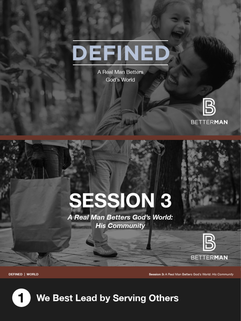 BetterMan Defined World Session 03 Slideshow | PDF | Jesus | Compassion