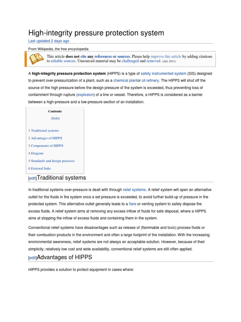 HIPPS | PDF | Safety | Systems Engineering