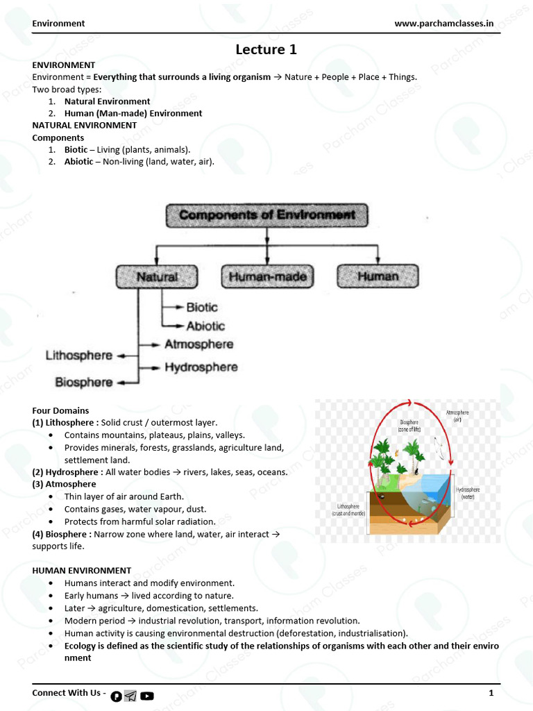 95894 Environment Ecology Lecture 01 | PDF | Thermoregulation | Natural ...