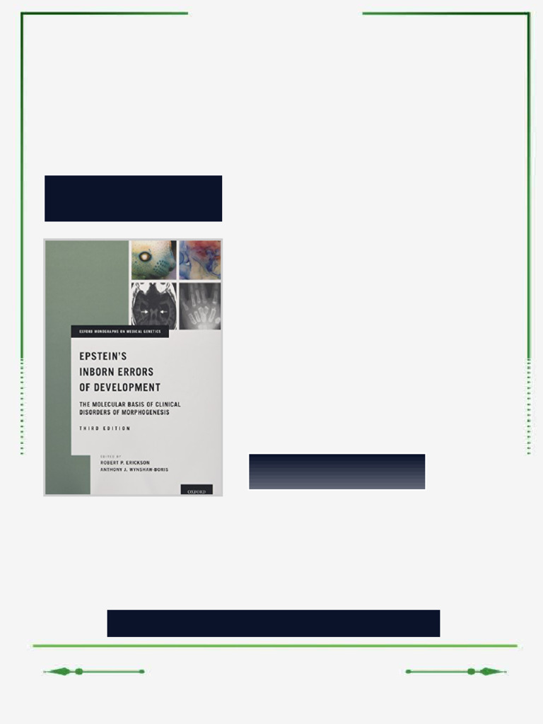 Epstein's inborn errors of development : the molecular basis of ...