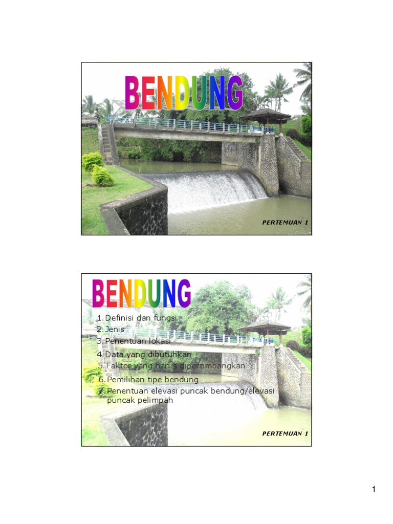 Bendung Tetap | PDF