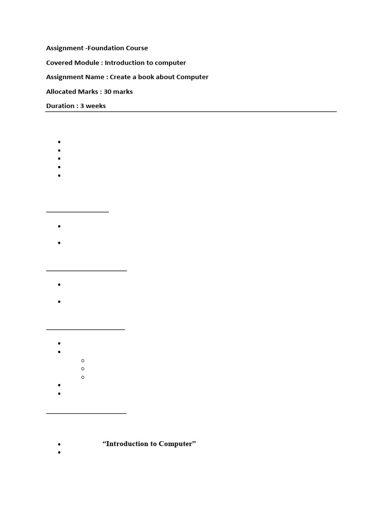 Assignment - Introdcution To Computer - Ver 2 | PDF