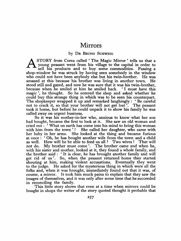 The History and Significance of Mirrors | PDF | Mirror | Glasses