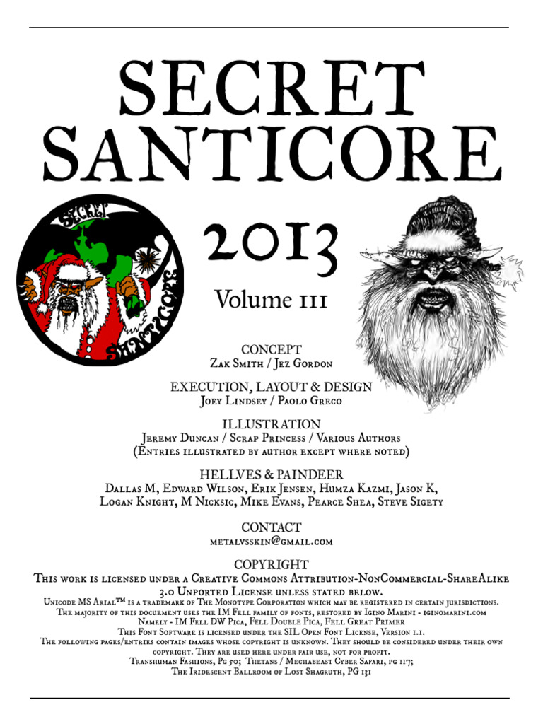 Secret Santicore 2013: Volume 111 | PDF | Witchcraft