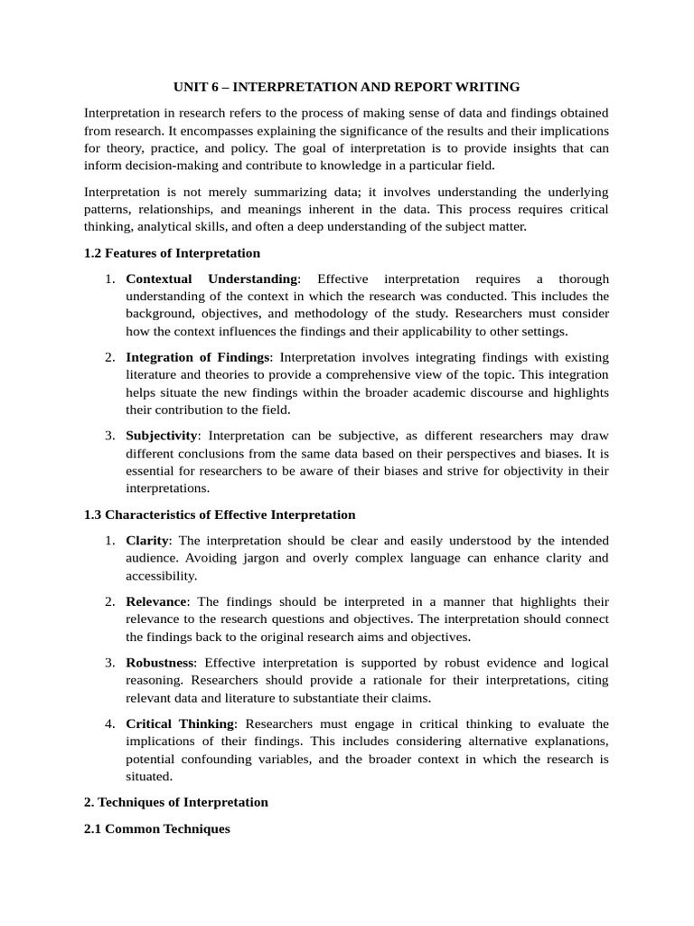 Research Data Interpretation Guide | PDF | Qualitative Research ...