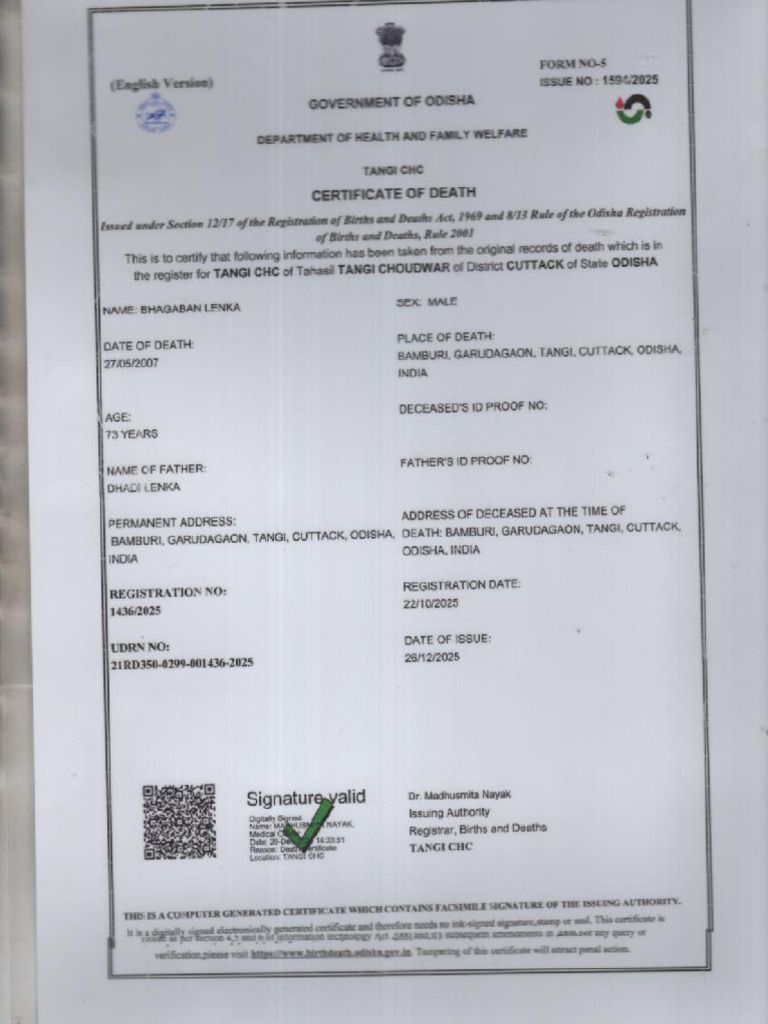 Death Cert | PDF