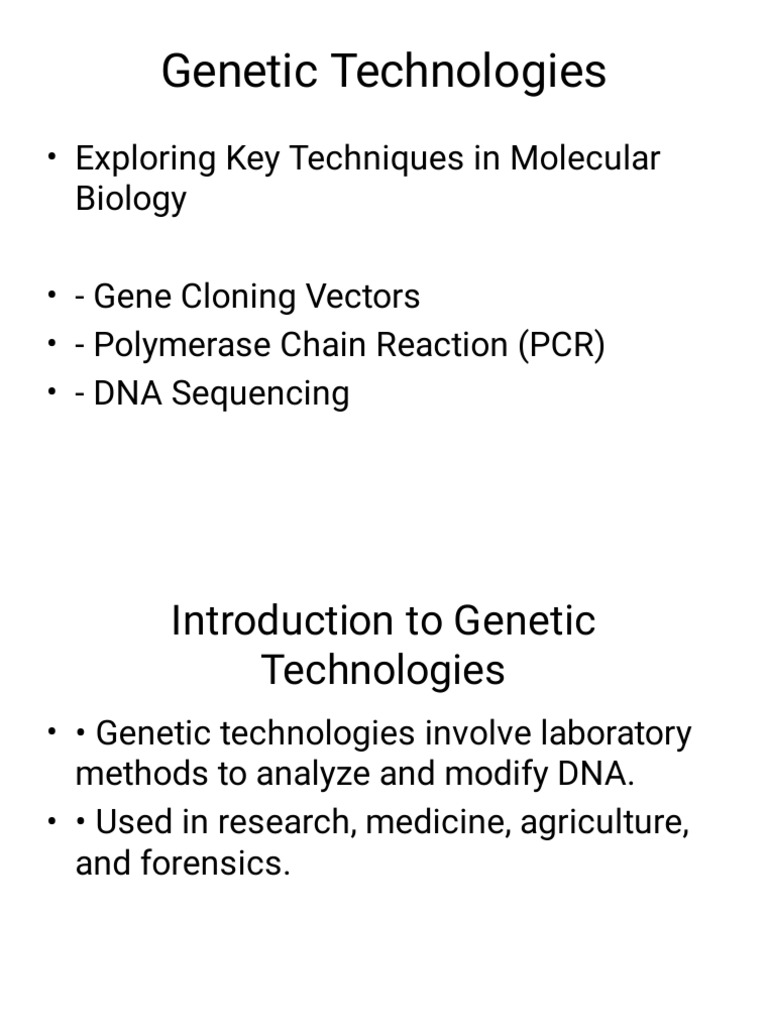 Genetic Technologies Presentation | PDF