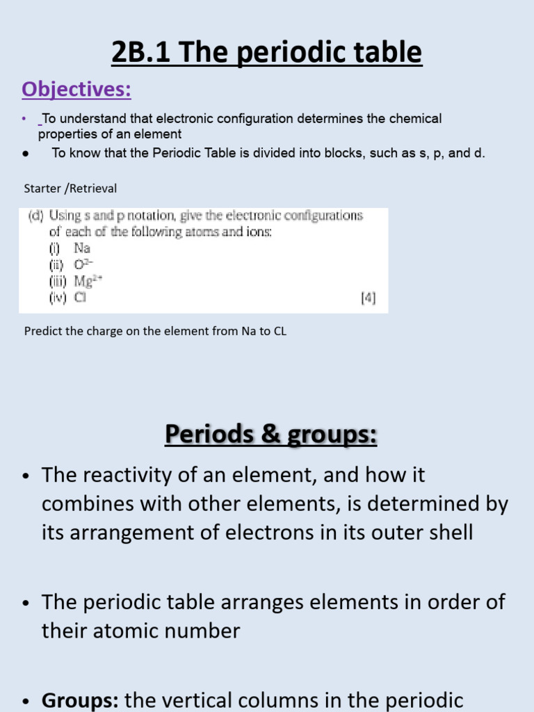 2B The Periodic Table | PDF | Periodic Table | Atomic Nucleus