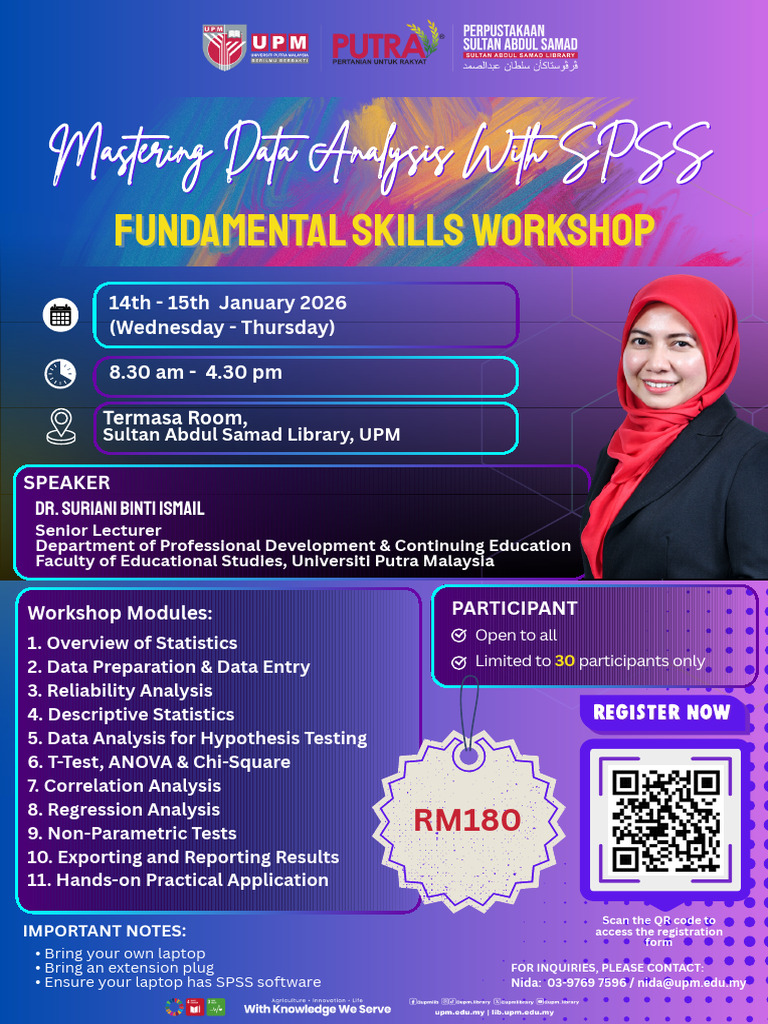 [POSTER] SPSS Data Analysis Workshop | PDF