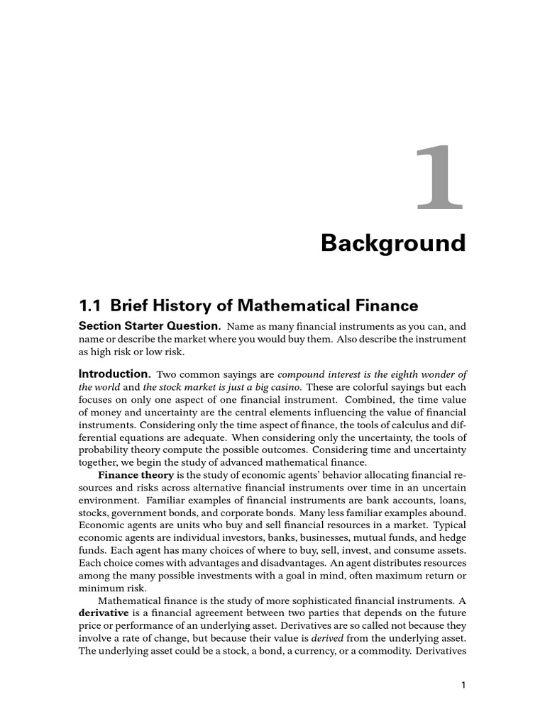 Mathematical Modeling in Economics and Finance | PDF | Option (Finance ...