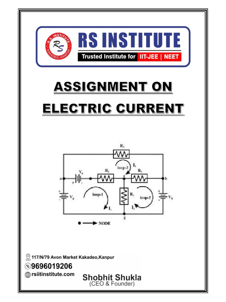 Assignment On Electric Current | PDF | Chess Theory | Chess