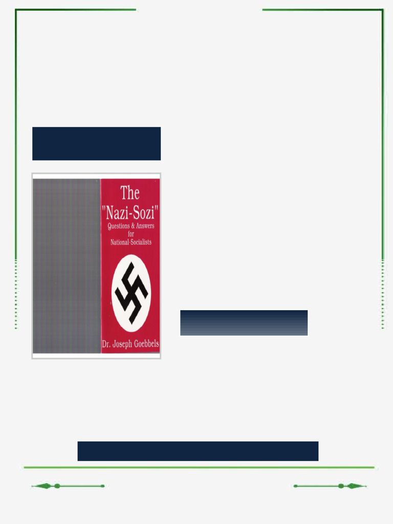 The Nazi Sozi Questions Answers For National Socialists 1st Edition ...