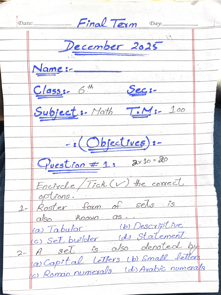6th Class Maths | PDF