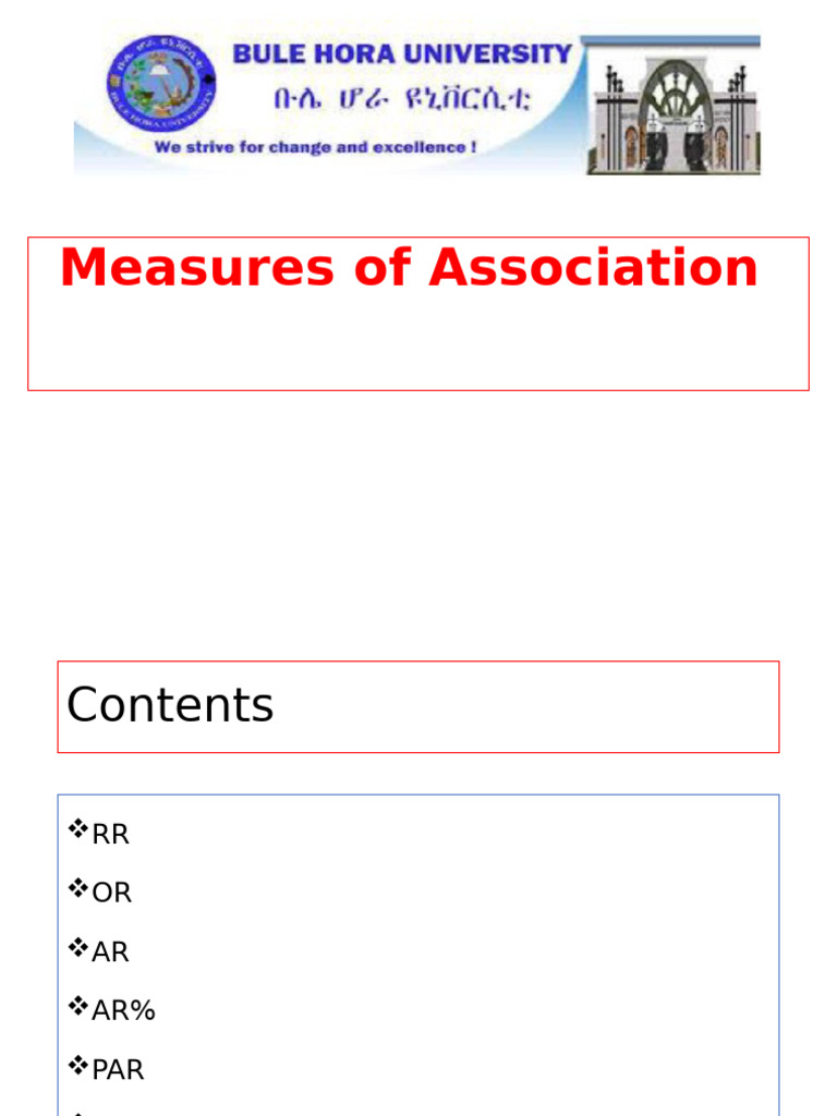 Lecture 6 Measure of Association | PDF | Relative Risk | Epidemiology