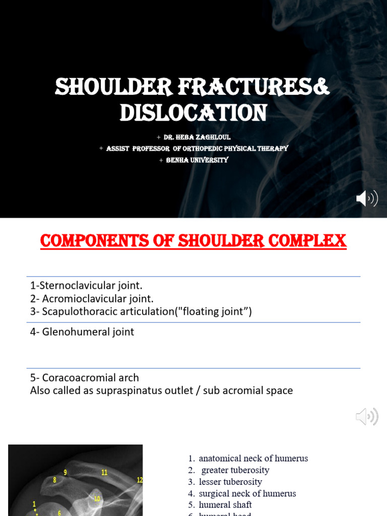Shoulder Fractures and Dislocation Guide | PDF | Shoulder | Anatomical ...