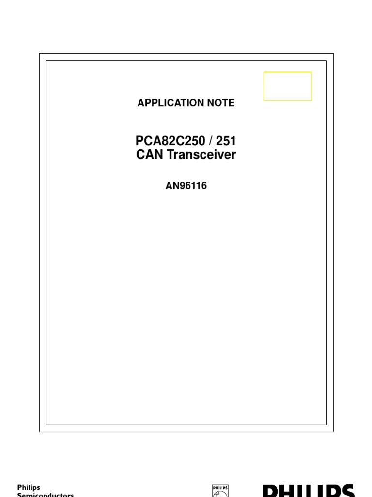 PCA82C250 / 251 CAN Transceiver: Application Note | Download Free PDF ...