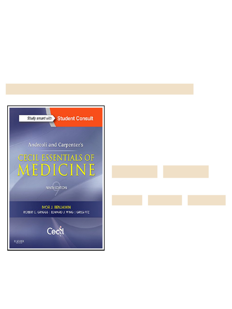 Andreoli and Carpenter S Cecil Essentials of Medicine 9th Edition Ivor ...