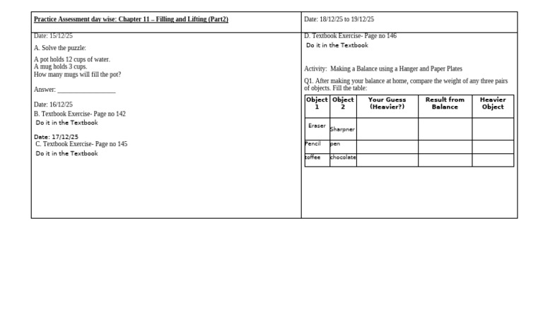 Class3 CH 11 Worksheet (Part 2) | PDF