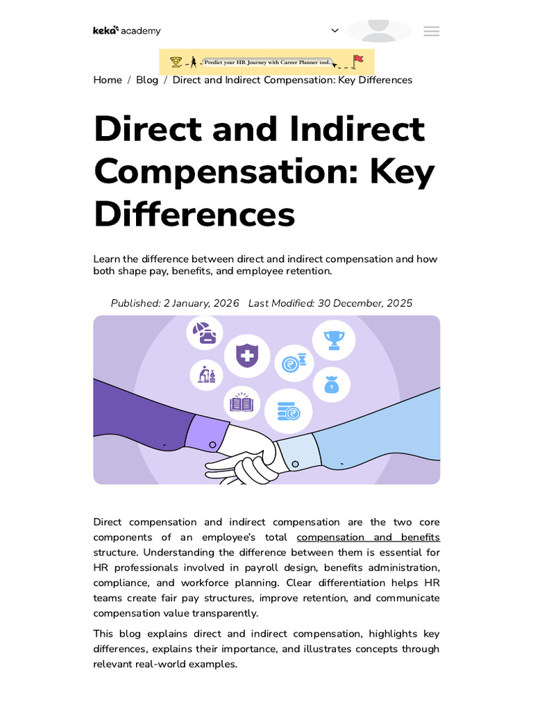 Direct and Indirect Compensation - Key Differences | PDF | Compensation ...