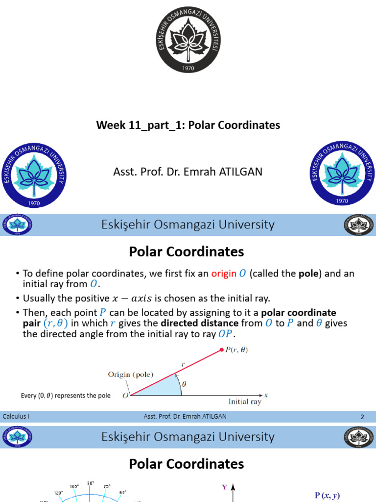Week 11 Part 1 Polar Coordinates | PDF | Tangent | Coordinate System