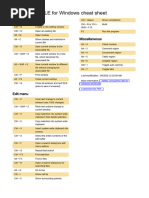 JAWS Keyboard Shortcuts Cheat Sheet | PDF | Computer Keyboard | Control Key