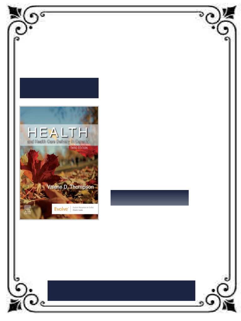 Health and Health Care Delivery in Canada 3rd Edition Valerie D ...