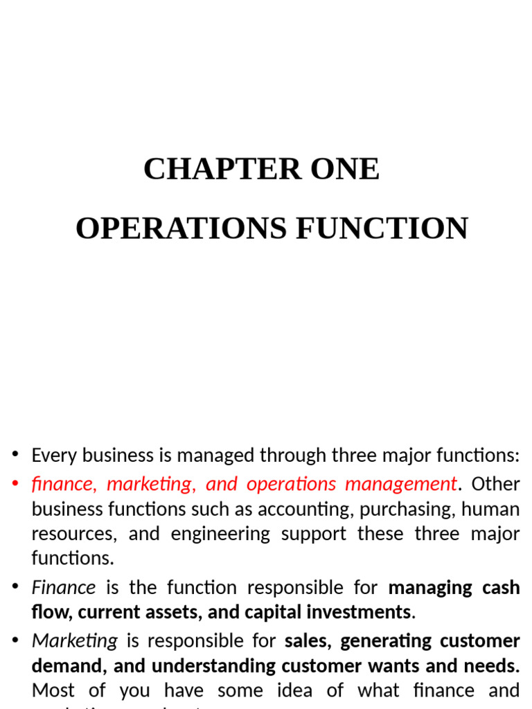 Understanding Operations Management Basics | PDF | Operations ...