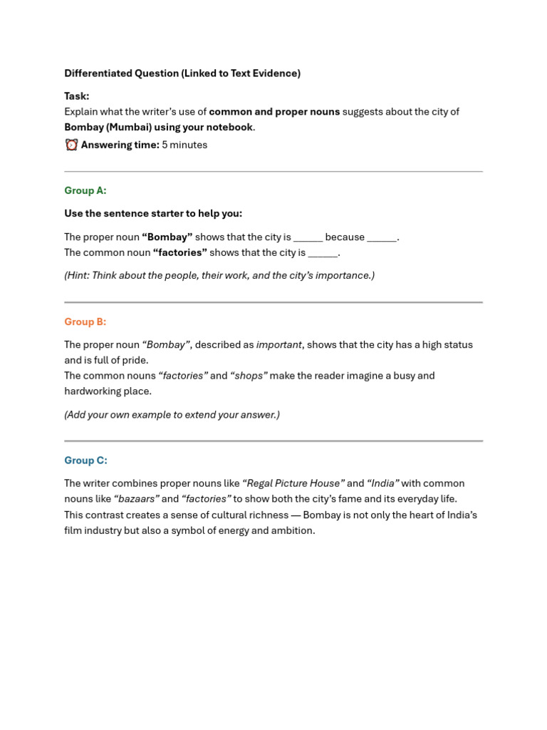 3.1 Part 1 Differentiation Task | PDF