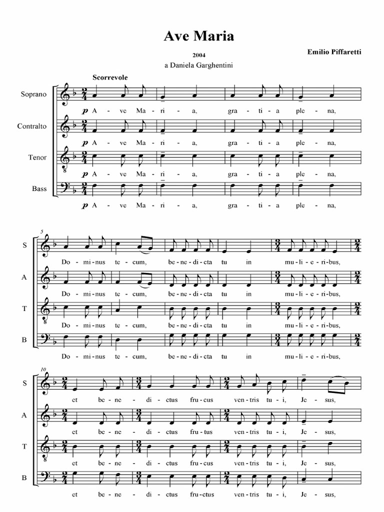 Piffaretti - Ave Maria | PDF