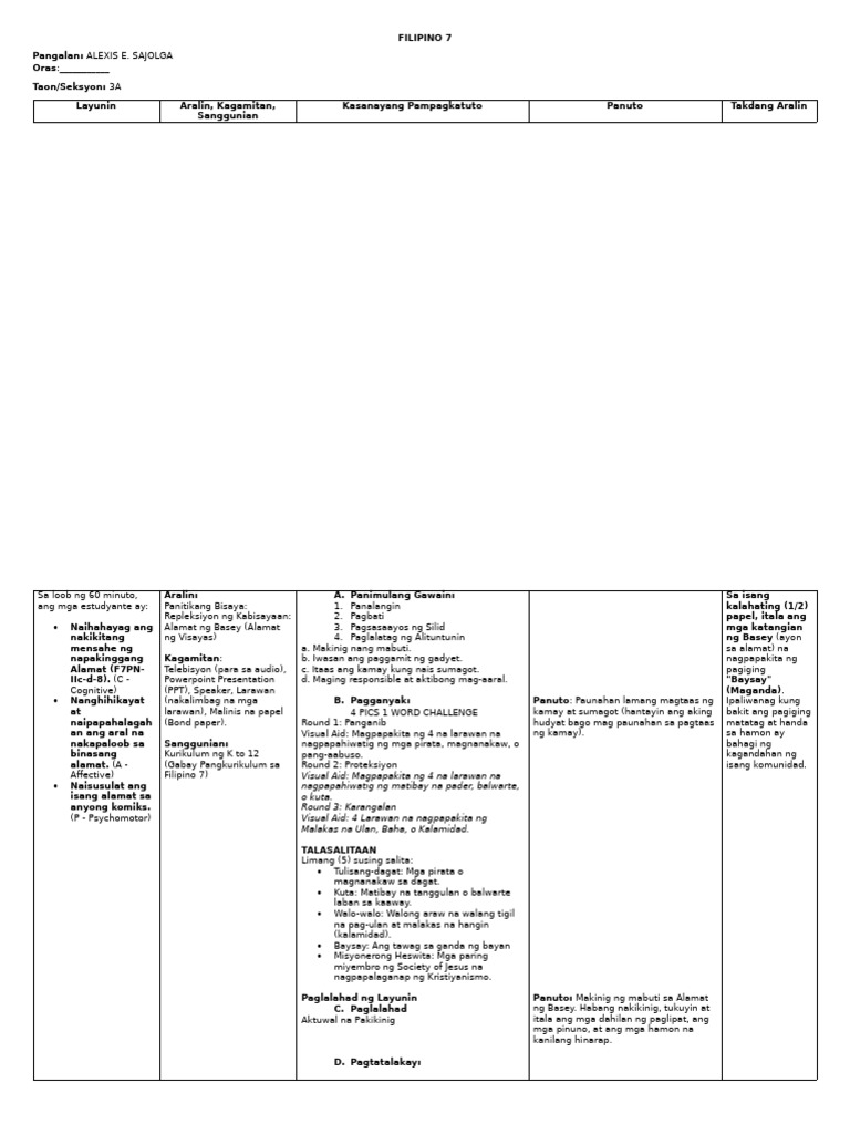 Lesson Plan Landscape | PDF