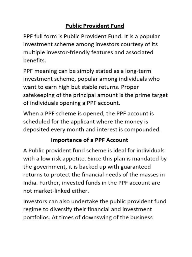 3. Public Provident Fund | PDF | Taxes | Government Finances