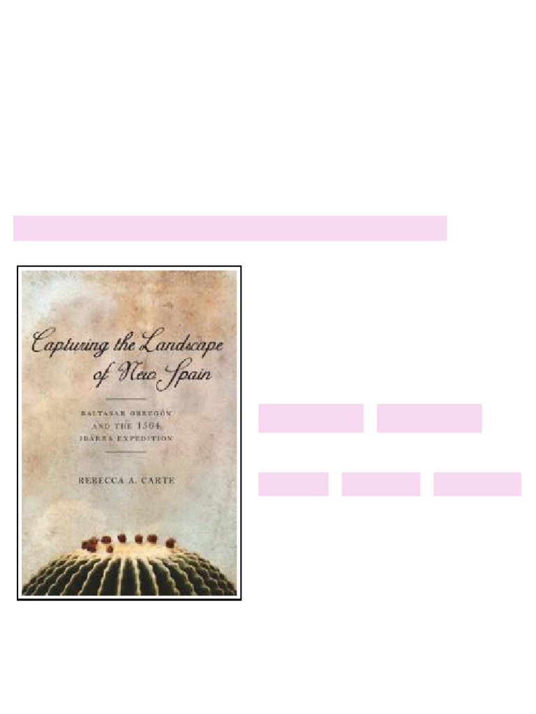 Capturing the Landscape of New Spain Baltasar Obregón and the 1564 ...