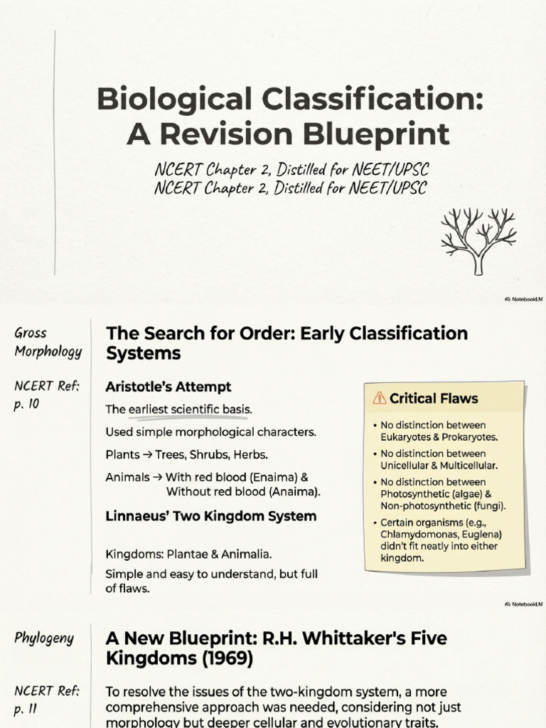 Biological Classification A Revision Blueprint | PDF