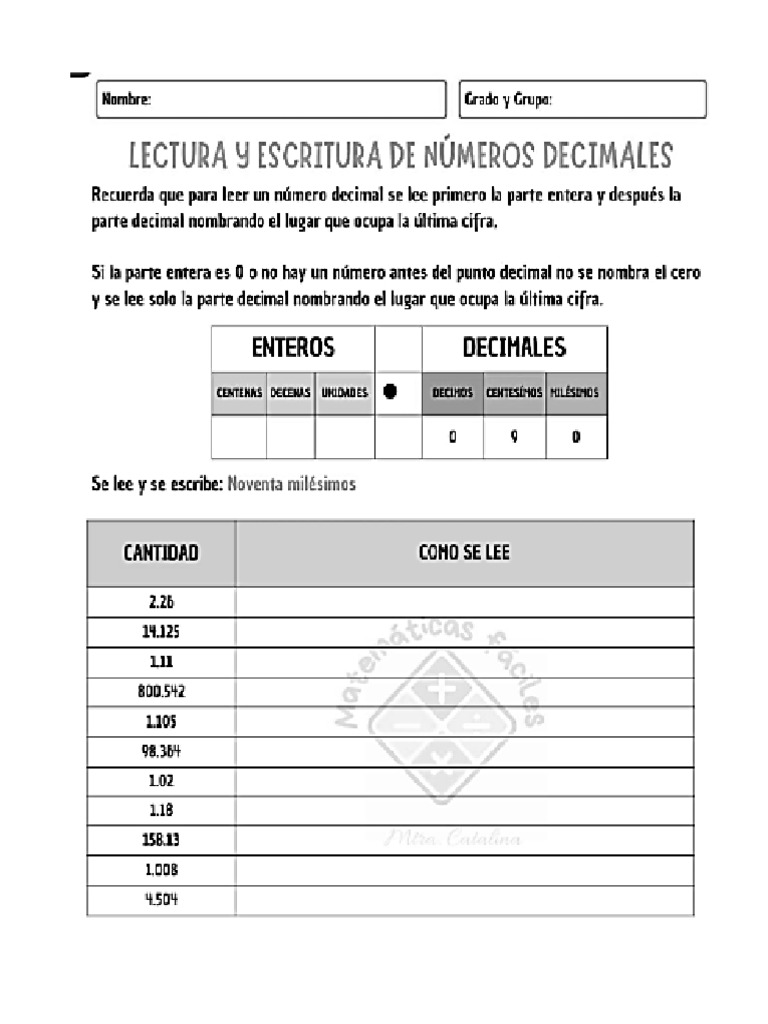 Aproximación de Decimales | PDF