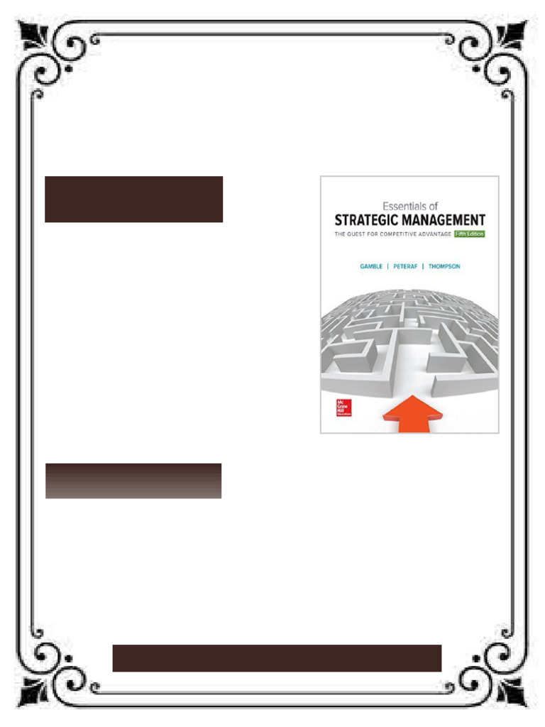 eTextbook 978-1259546983 Essentials of Strategic Management: The Quest ...