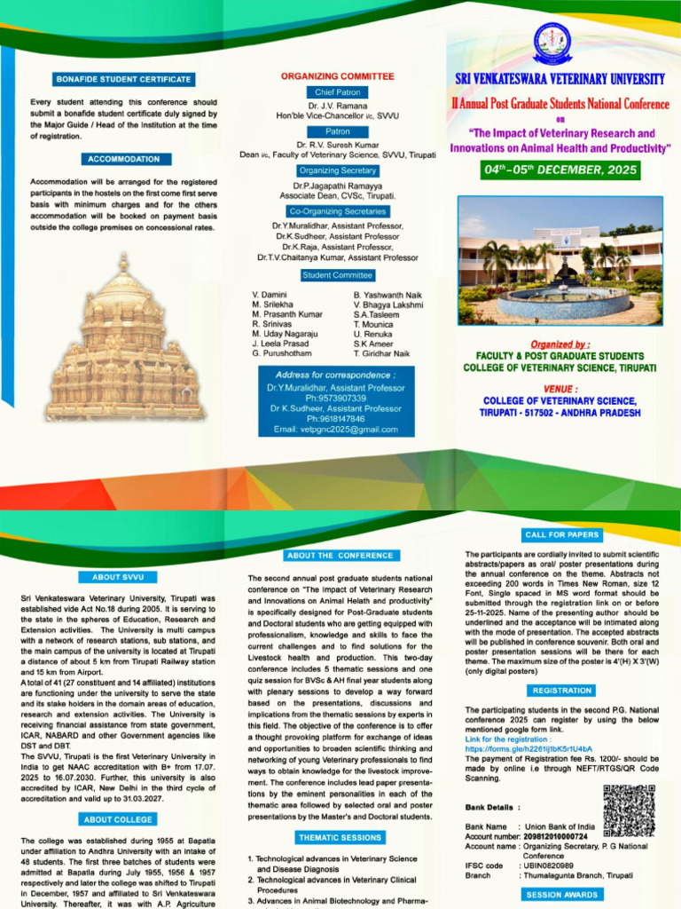 2nd VetPg National Conference Brochure | PDF