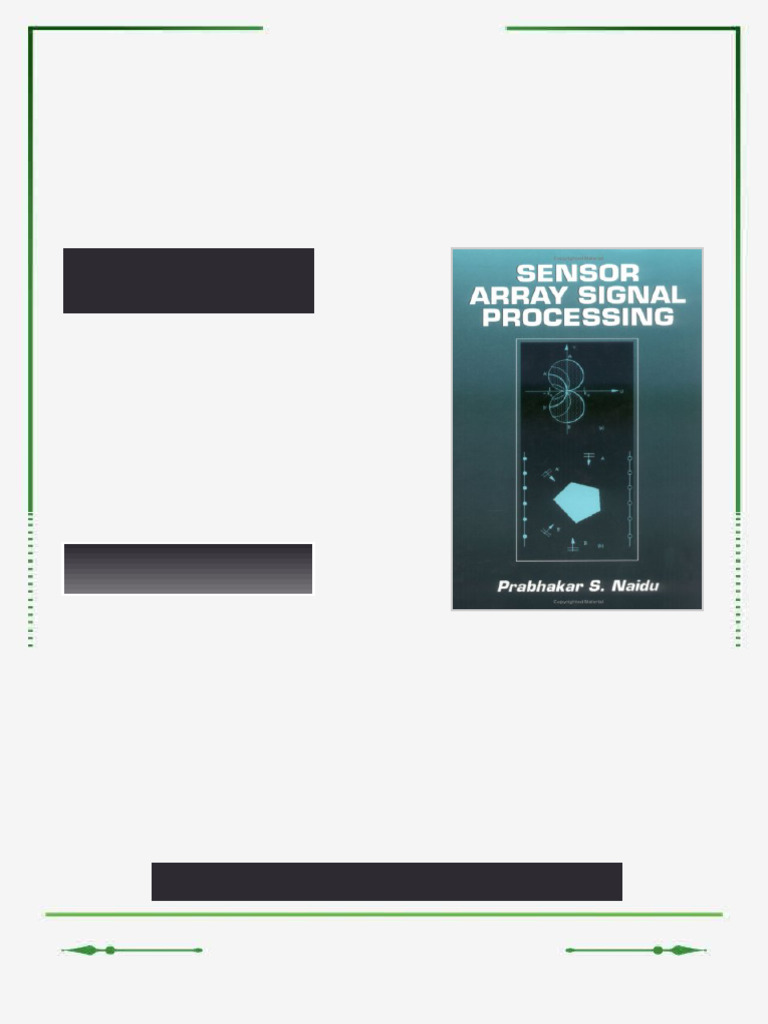 Sensor Array Signal Processing 1st Edition Prabhakar S. Naidu ebook ...