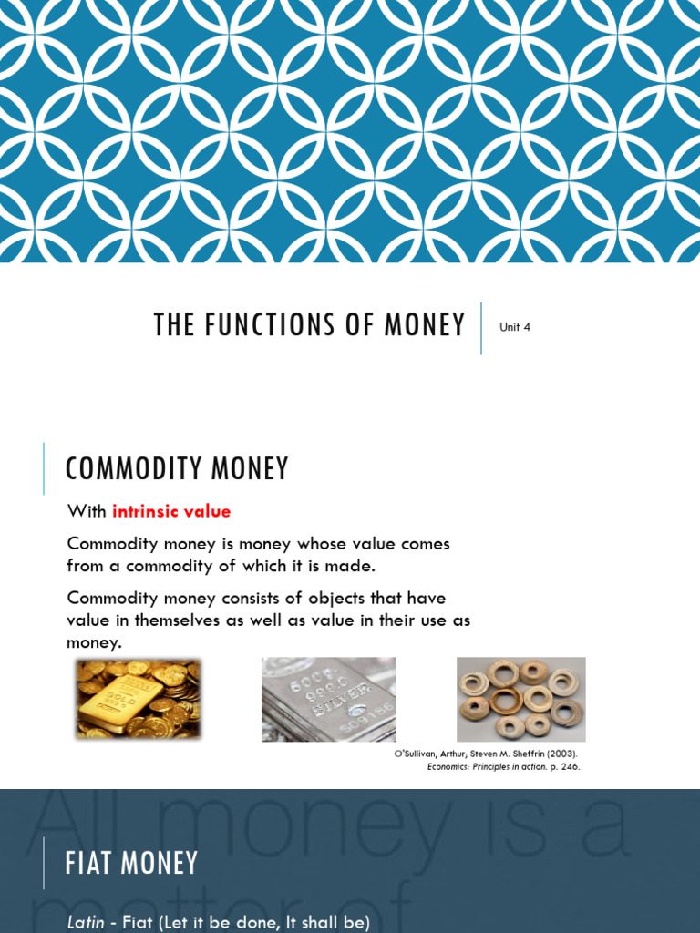 7 Unit 4 Functions of Money + Financial Institutions | PDF | Money ...