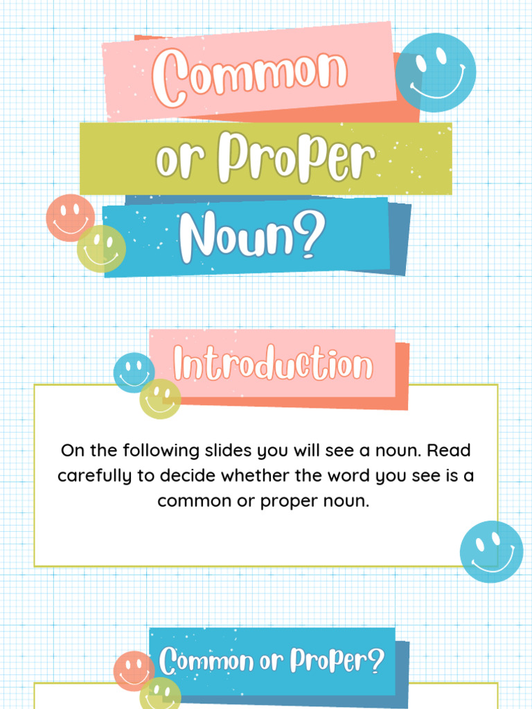 Common or Proper Noun Questions Quiz | PDF