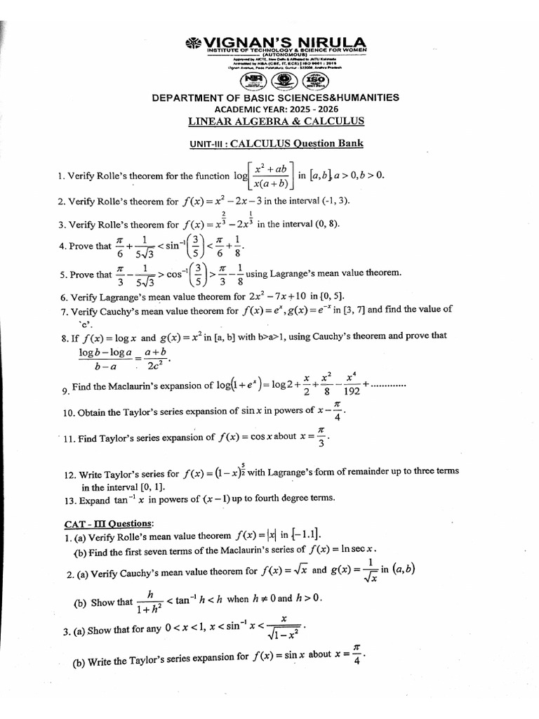Unit 3 Calculus | PDF