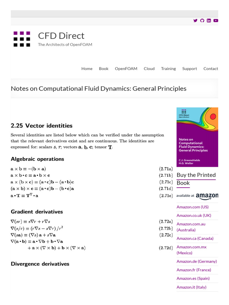 Vector Identities in CFD Principles | PDF | Theoretical Physics ...